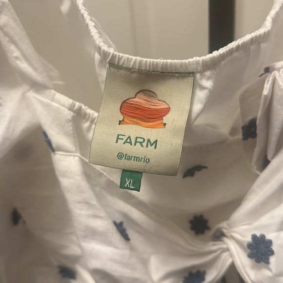 FARM Rio | Tops | Farm Rio White Flowerembroidered Cotton Crop Top New ...